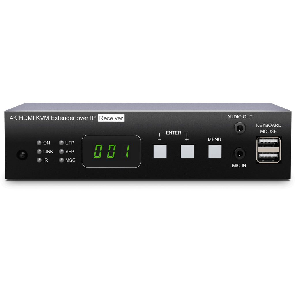 4K HDMI KVM & USB, RS232, IR, Audio over IP Extender – HKM02B-4K